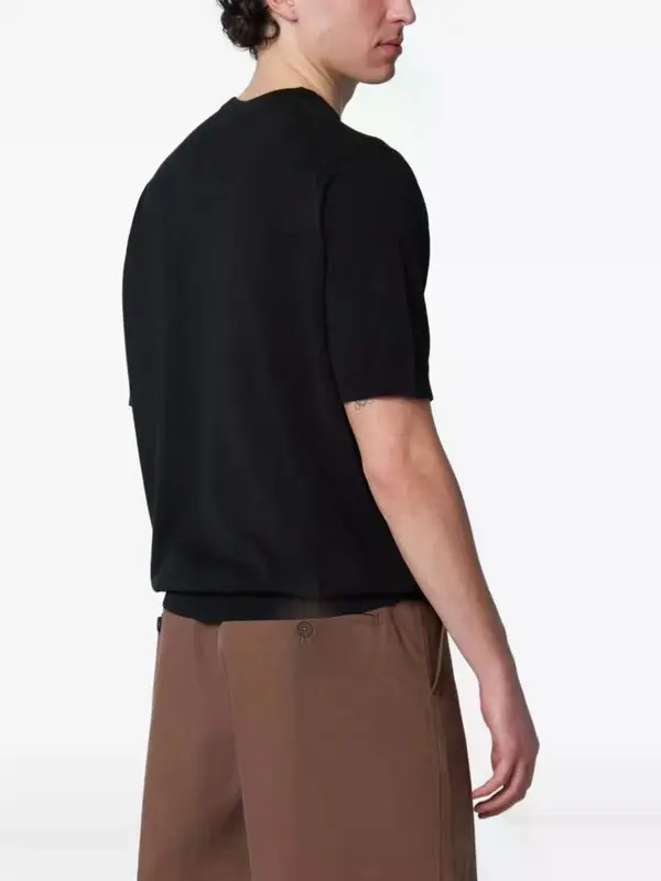 John Smedley Crew-neck T-shirt - Black