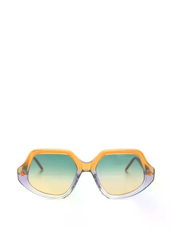 KUBORAUM P20 Geometric-frame Sunglasses - Orange