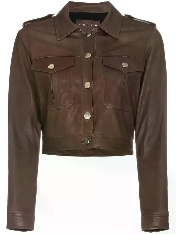 SKIIM Leather Cropped Jacket