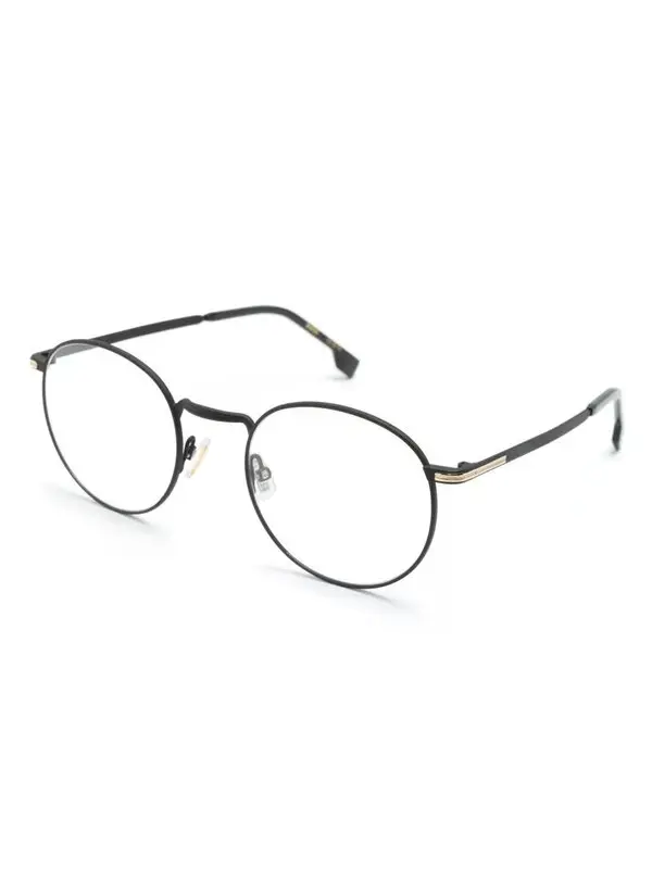 BOSS Round-frame Metal Eyeglasses