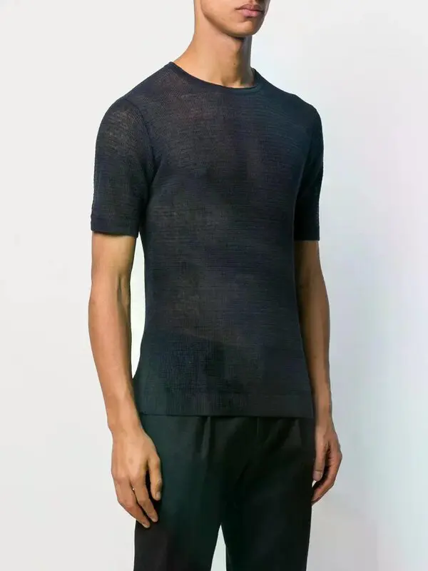 LARDINI Sheer Crew Neck T-shirt