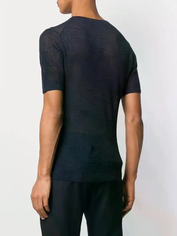 LARDINI Sheer Crew Neck T-shirt