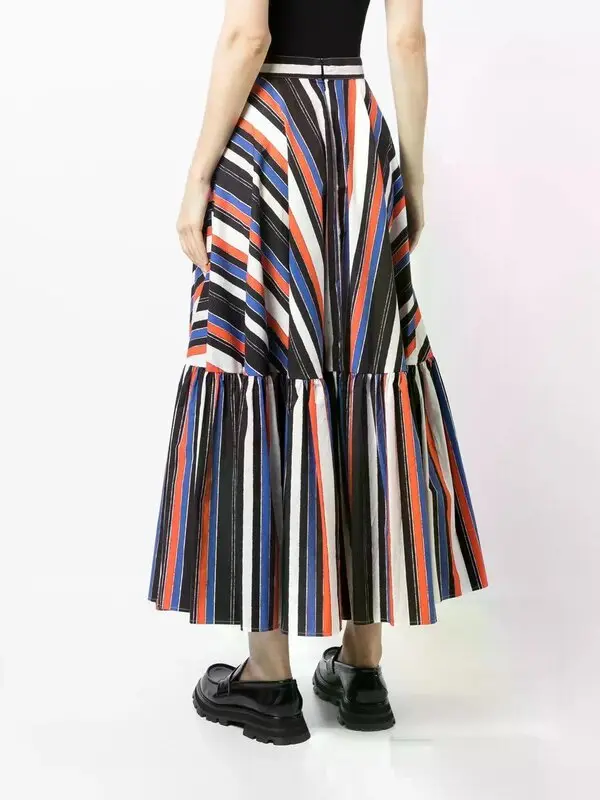 Plan C Stripe-print Long Skirt