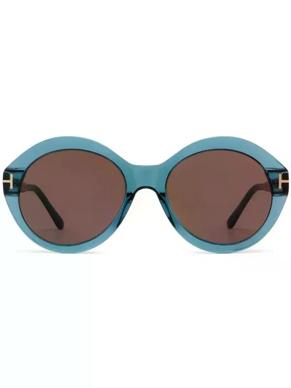 TOM FORD Seraphina Round Frame Sunglasses - Blue