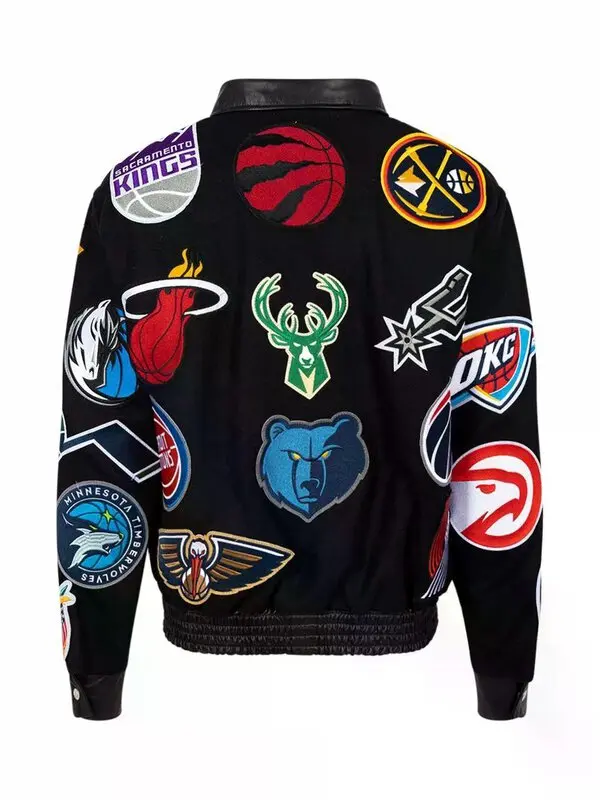 JEFF HAMILTON Nba Collage Wool Jacket - Black