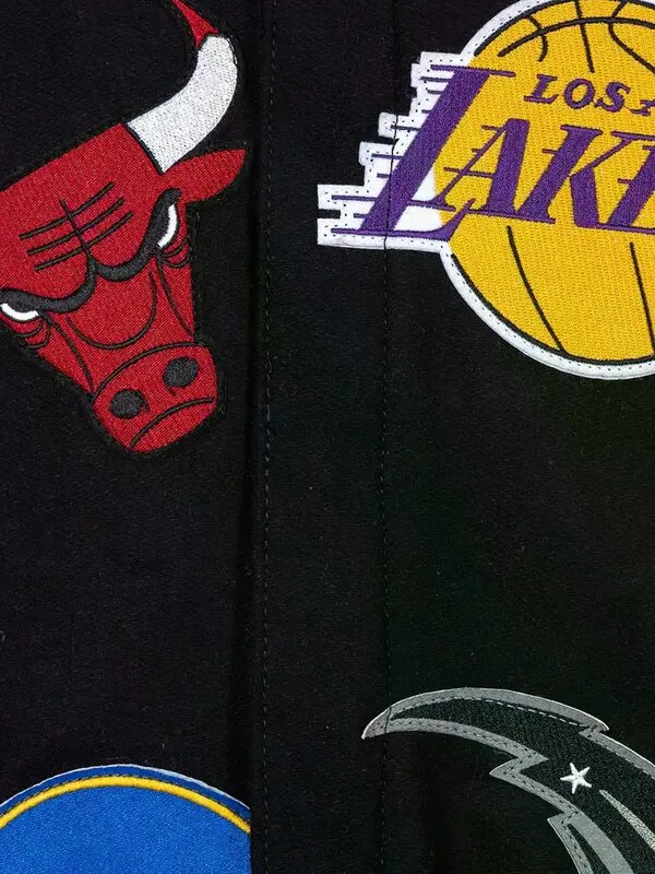 JEFF HAMILTON Nba Collage Wool Jacket - Black