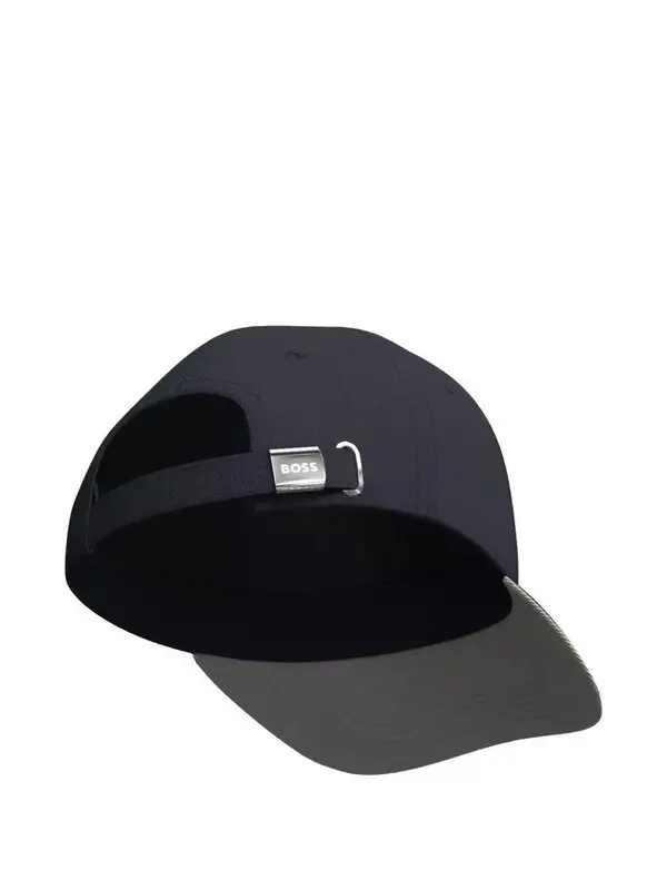 BOSS Logo-print Hat - Blue