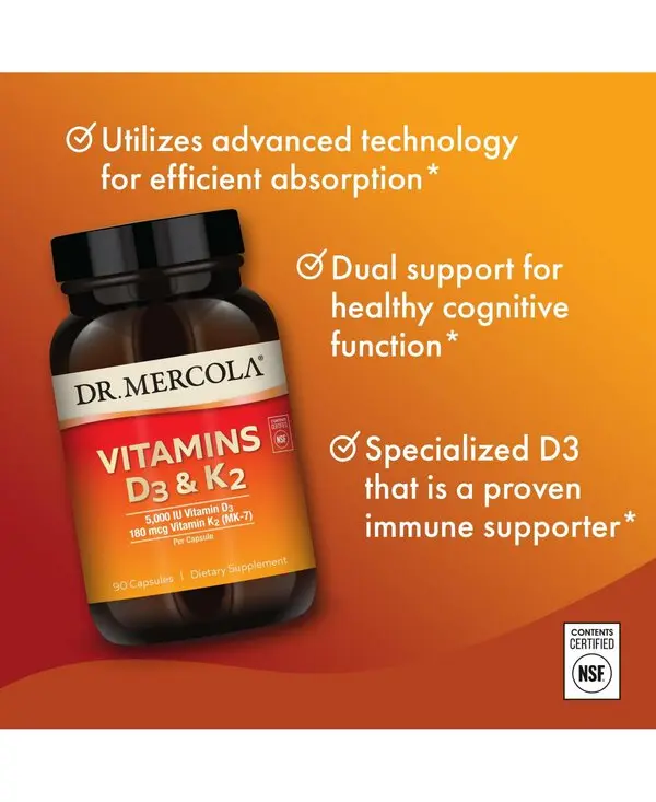 DR. MERCOLA Vitamins D3 & K2