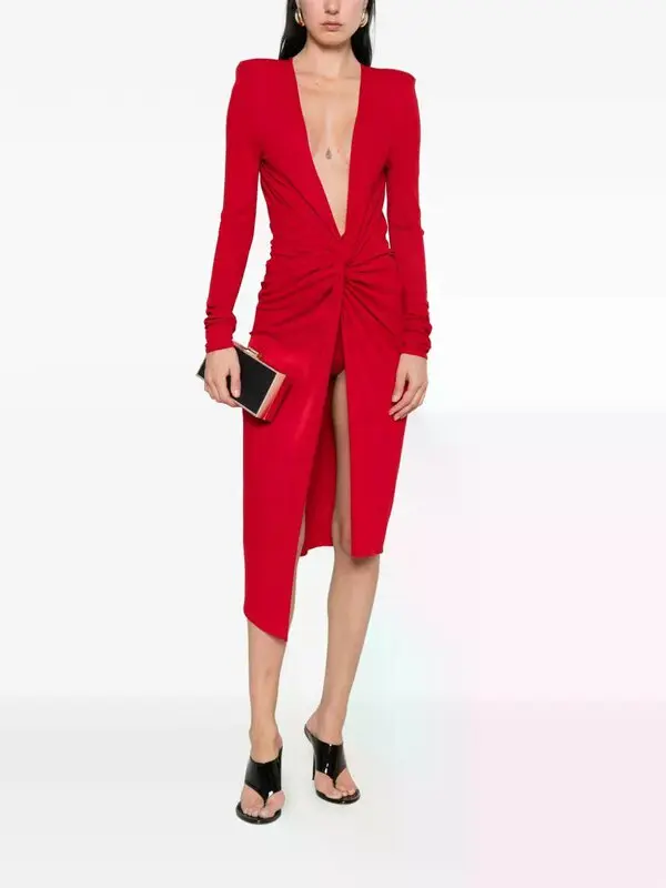 Alexandre Vauthier Knot Detail Midi Dress
