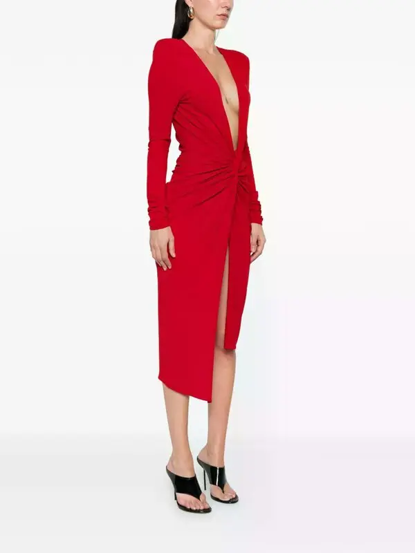 Alexandre Vauthier Knot Detail Midi Dress