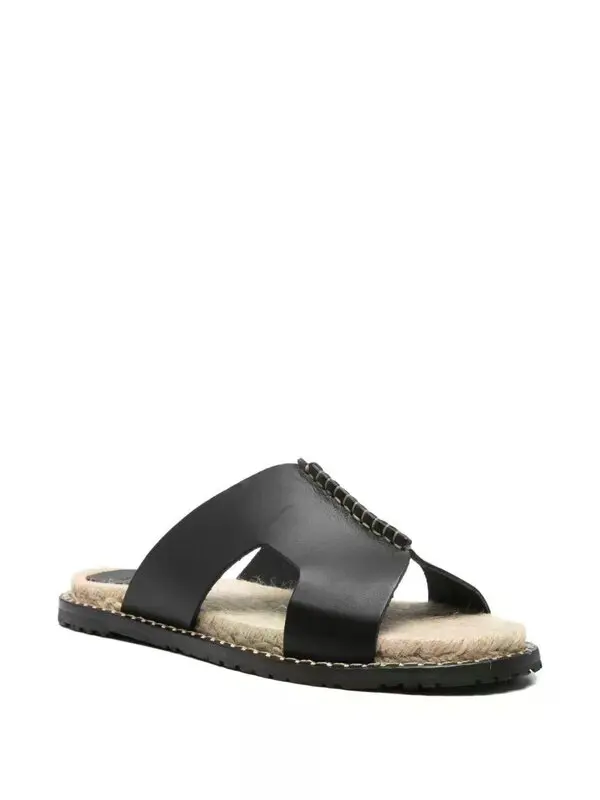 CastaÑer Piti Leather Sandals - Black