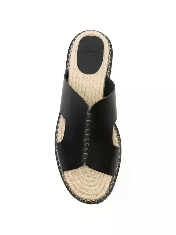 CastaÑer Piti Leather Sandals - Black