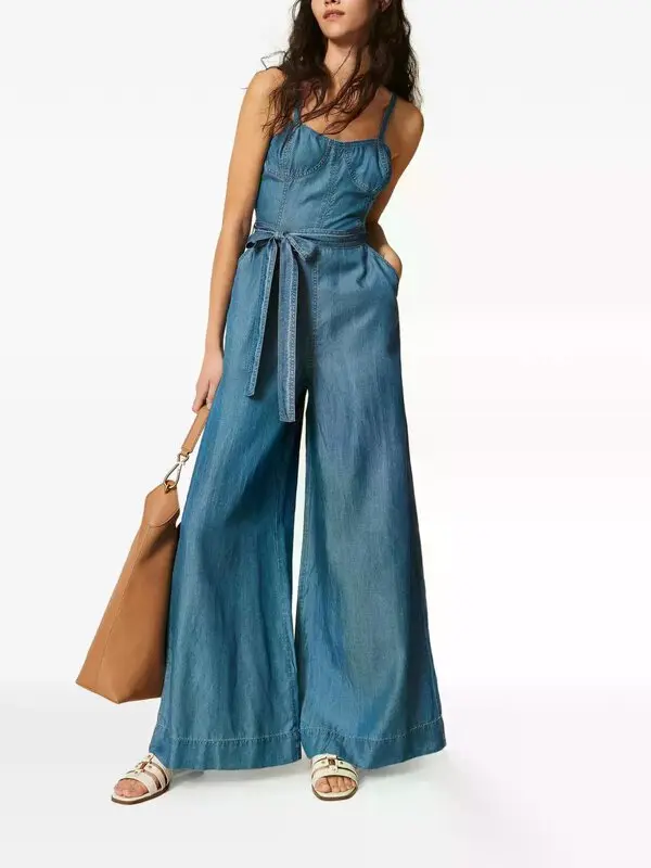 TWINSET Wide-leg Belted Jumpsuit