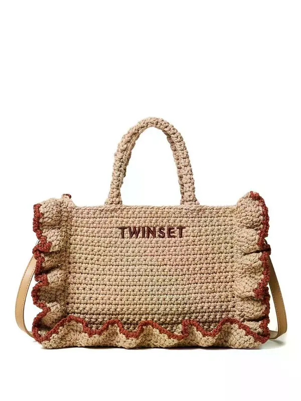 TWINSET Ruffled-trim Tote Bag