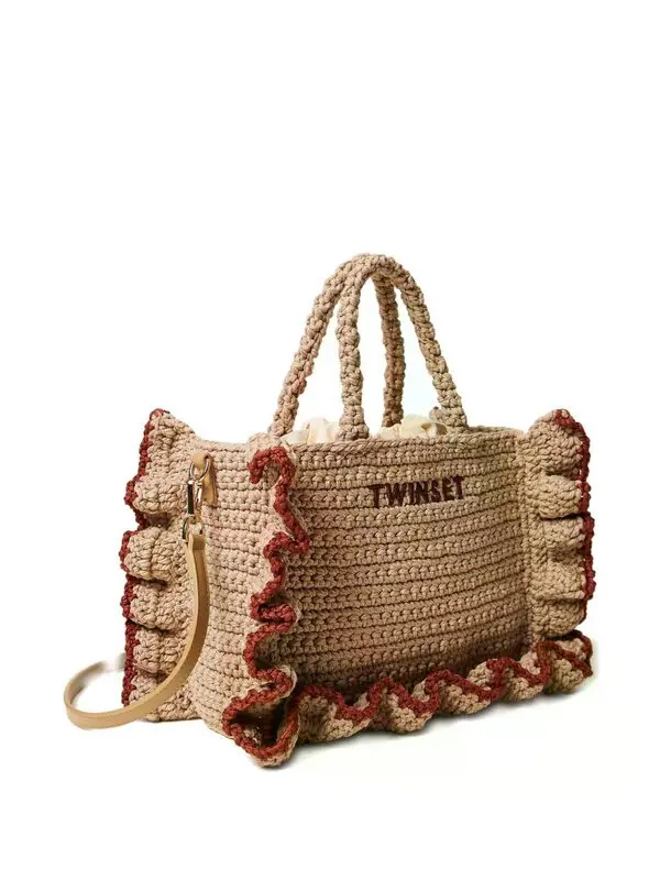 TWINSET Ruffled-trim Tote Bag