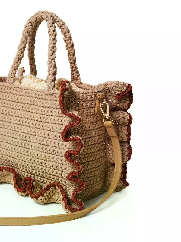 TWINSET Ruffled-trim Tote Bag