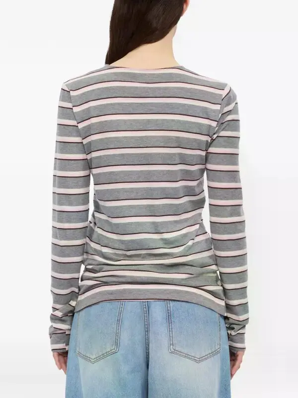 MSGM Striped Long-sleeve Top