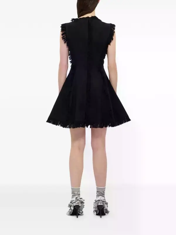 MSGM Fringed A-line Mini Dress