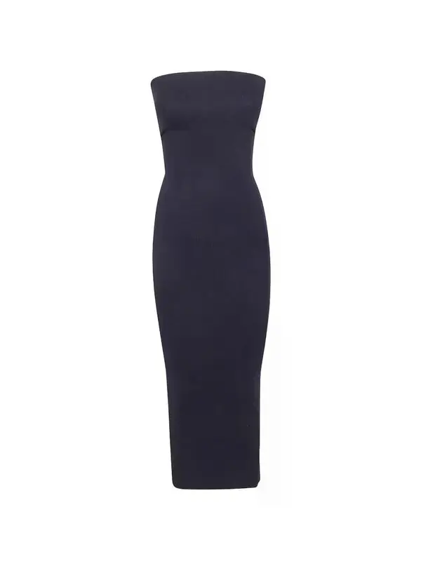 ENTIRE STUDIOS Strapless Midi Dress - Black