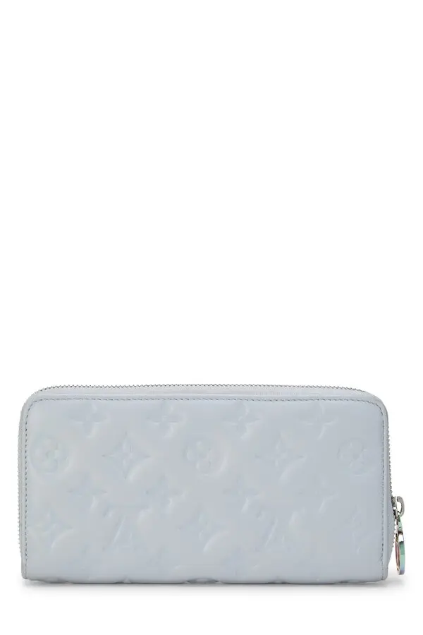 LOUIS VUITTON Monogram Embossed Zippy Continental - Blue