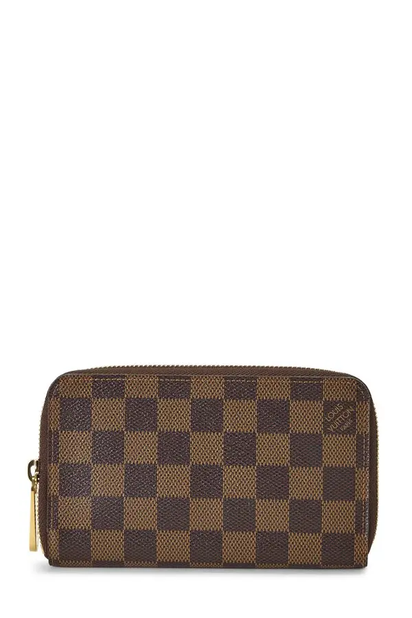 LOUIS VUITTON Damier Ebene Zippy Compact Wallet