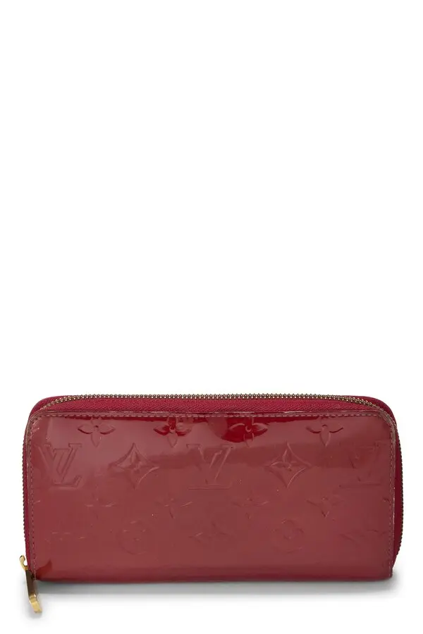 LOUIS VUITTON Monogram Vernis Zippy Continental Wallet - Red