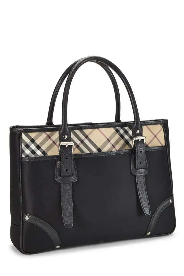 Burberry Check Zip Tote