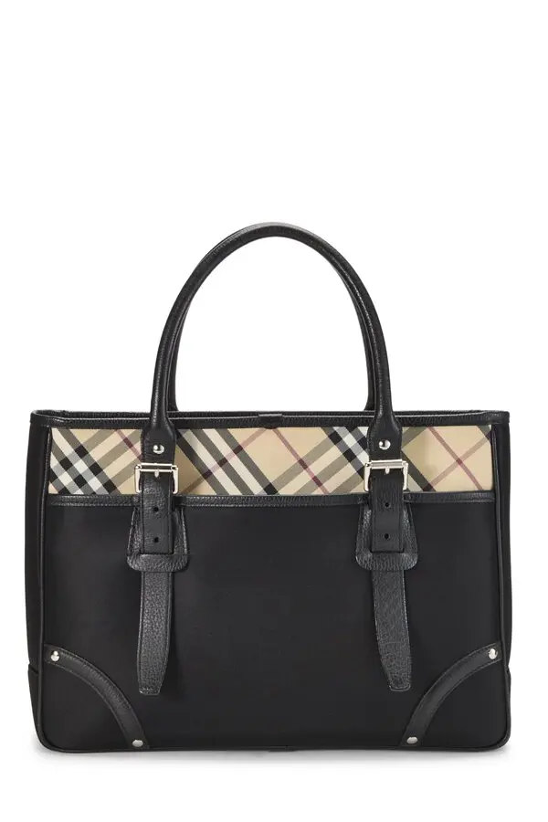 Burberry Check Zip Tote