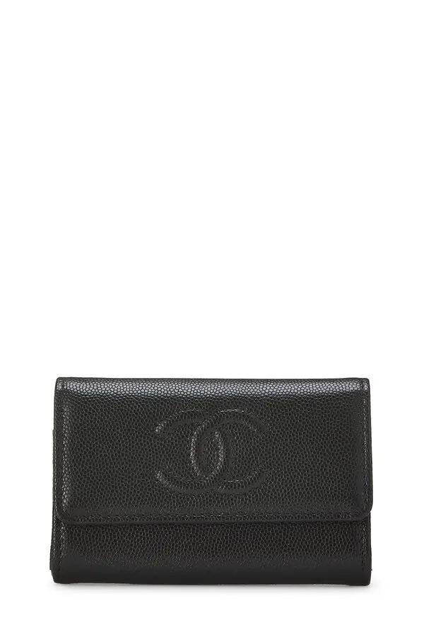 Chanel Caviar Card Case - Black