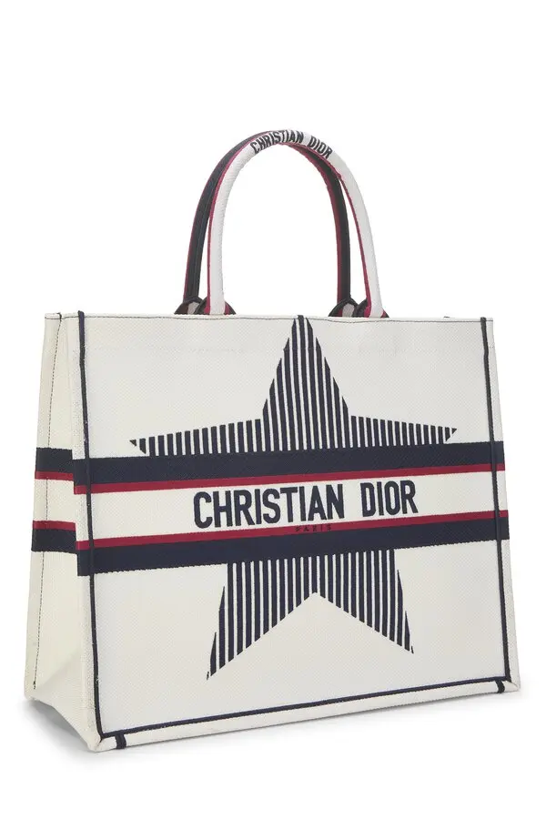 Dior Alps Star Book Tote - White
