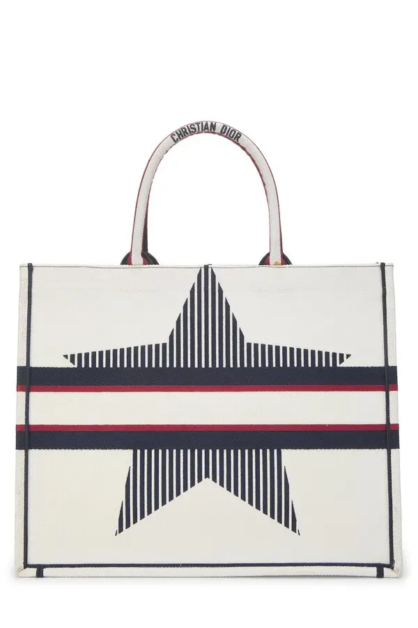 Dior Alps Star Book Tote - White