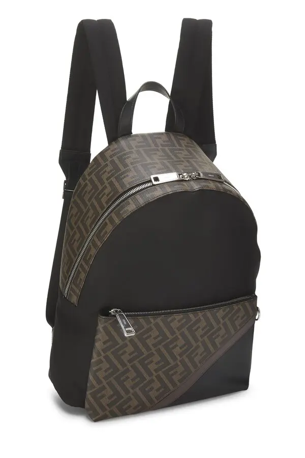 Fendi Zucca Coated Canvas Backpack - Black