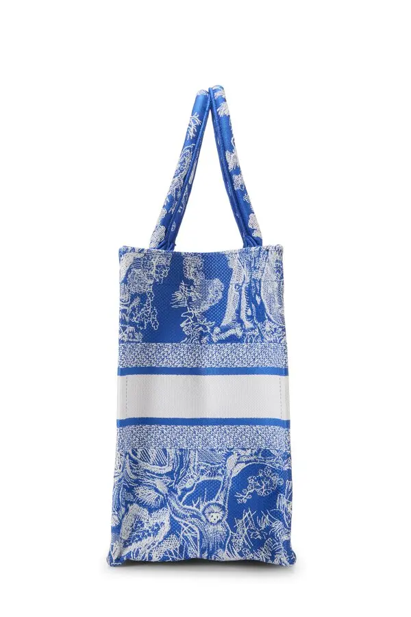 Dior Embroidered Book Tote - Blue