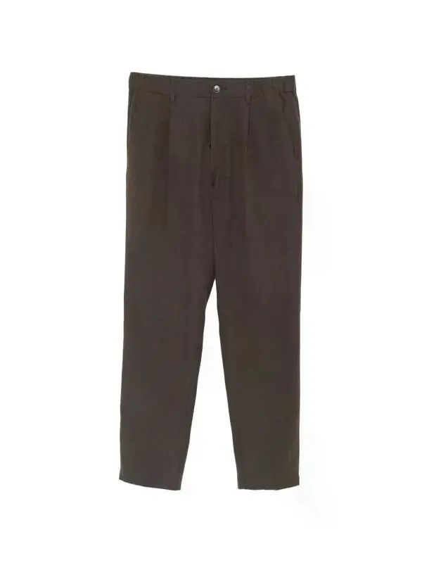 Herno Tailored Trousers With Elasticated Waistband - Brown