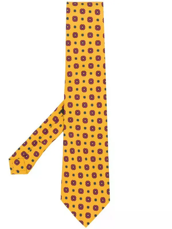 Etro Scarf Print Neck Tie - Yellow