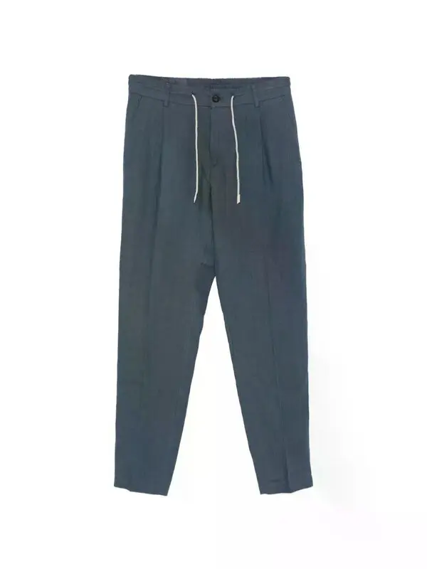Eleventy Drawstring-fastening Trousers - Blue