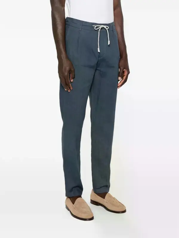 Eleventy Drawstring-fastening Trousers - Blue