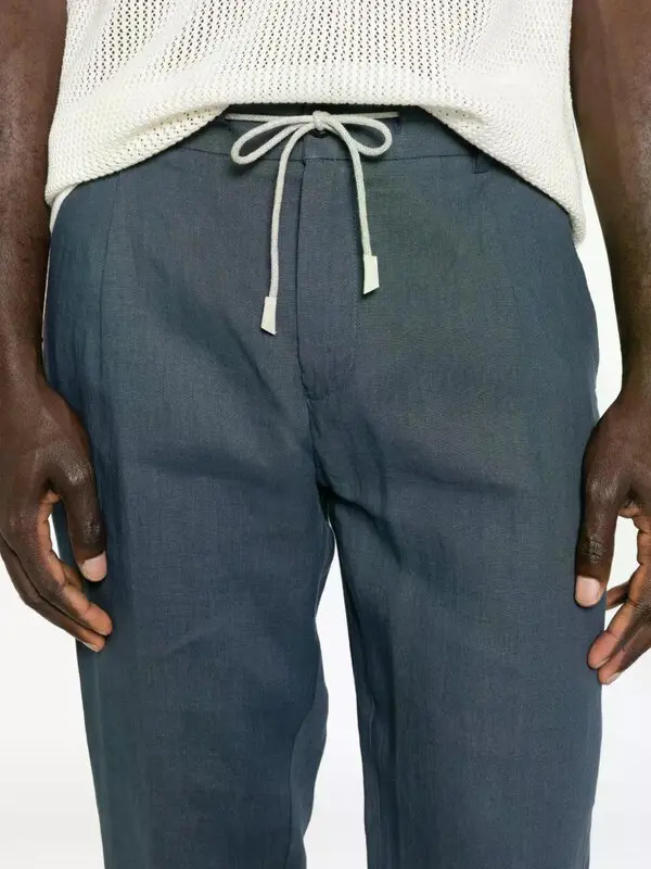 Eleventy Drawstring-fastening Trousers - Blue