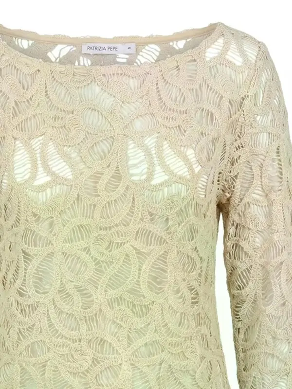 Patrizia Pepe Crochet Scalloped Top