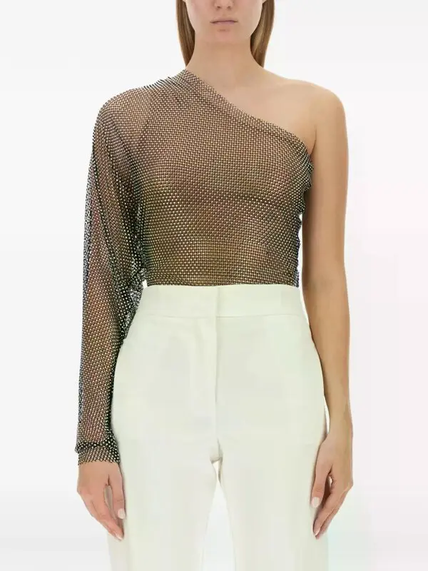 GENNY Studded One-shoulder Top