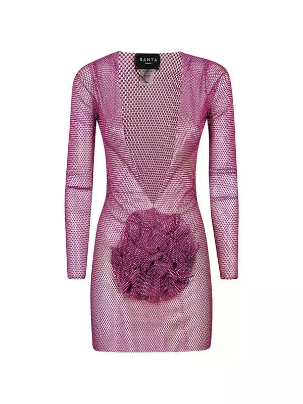 SANTA BRANDS Flower-applique Mini Dress