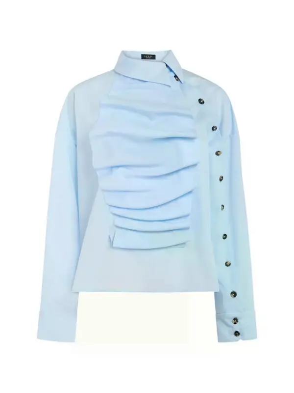 A.W.A.K.E. Mode Button-embellished Blouse