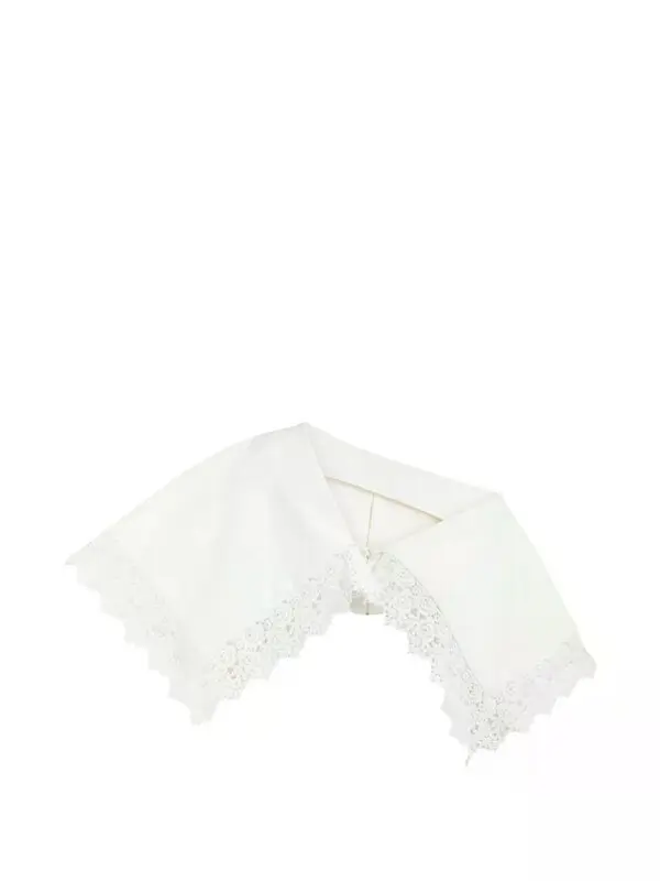 A.W.A.K.E. Mode Lace-trim Asymmetric Blouse - White