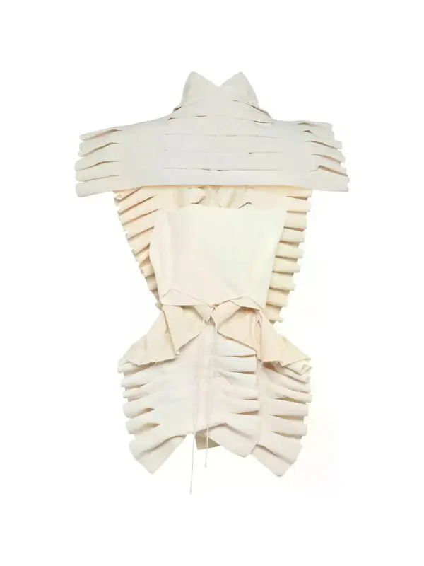 A.W.A.K.E. Mode Ruffled Top - Neutrals