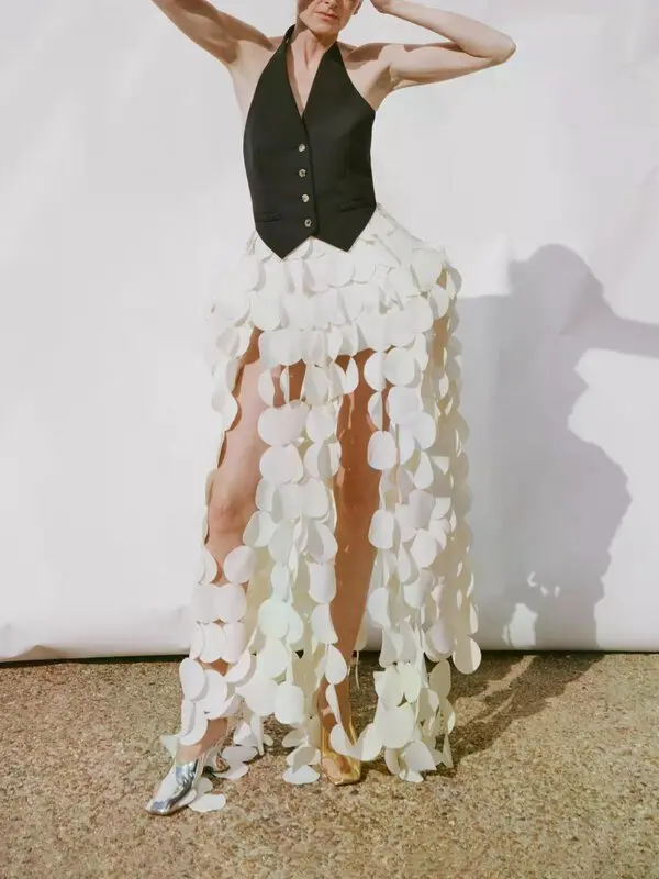 A.W.A.K.E. Mode Button-embellished Sleeveless Top
