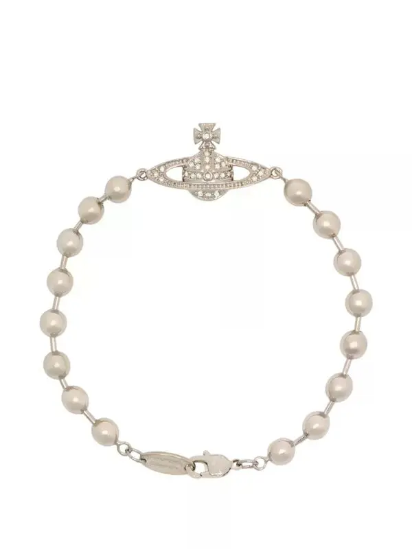 VIVIENNE WESTWOOD Crystal-embellished Orb Bracelet - Silver