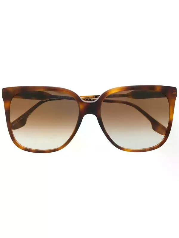 Victoria Beckham Tortoiseshell Oversized Square Sunglasses - Brown