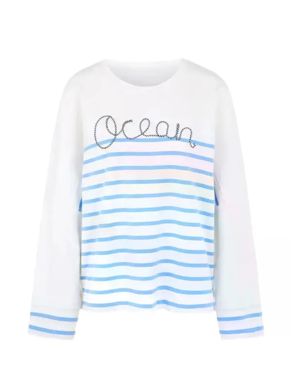 MARCCAIN Striped Cotton Sweatshirt