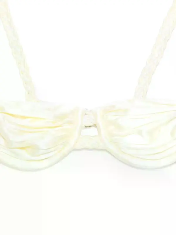 ISA BOULDER Weave Strap Bikini Top - Yellow