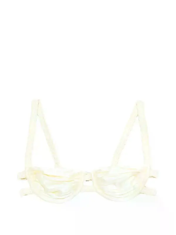 ISA BOULDER Weave Strap Bikini Top - Yellow